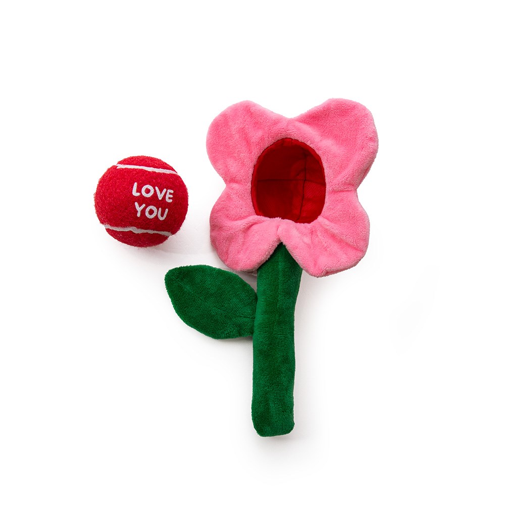 Great&Small Puppy Love Flower and Tennis Ball Dog Toy – DOGHOUSE